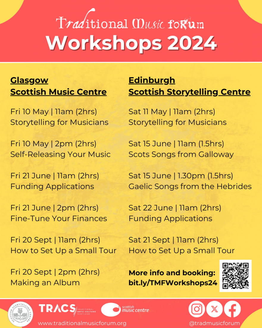 Announcing the Traditional Music Forum Workshops Programme for 2024! – Hands Up for Trad